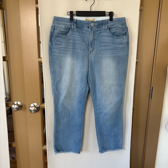 Democracy | Jeans | Democracy Womens 6 Blue Light Wash Abtechnology Raw ...